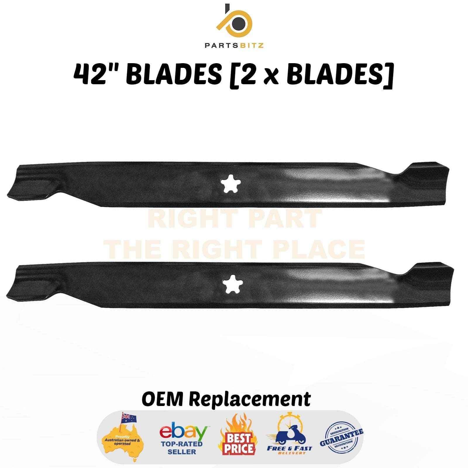 42" Blades for Husqvarna , Craftsman Ride on Mowers LT125 LT140 LTH1842 ...