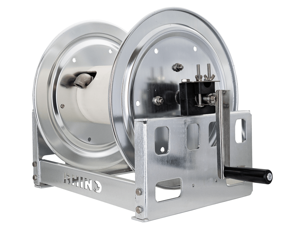 Soft Wash Reel 12 Inch Rhino Reel holds 90M of 3/8″ hose Up to 5000 PSI ...