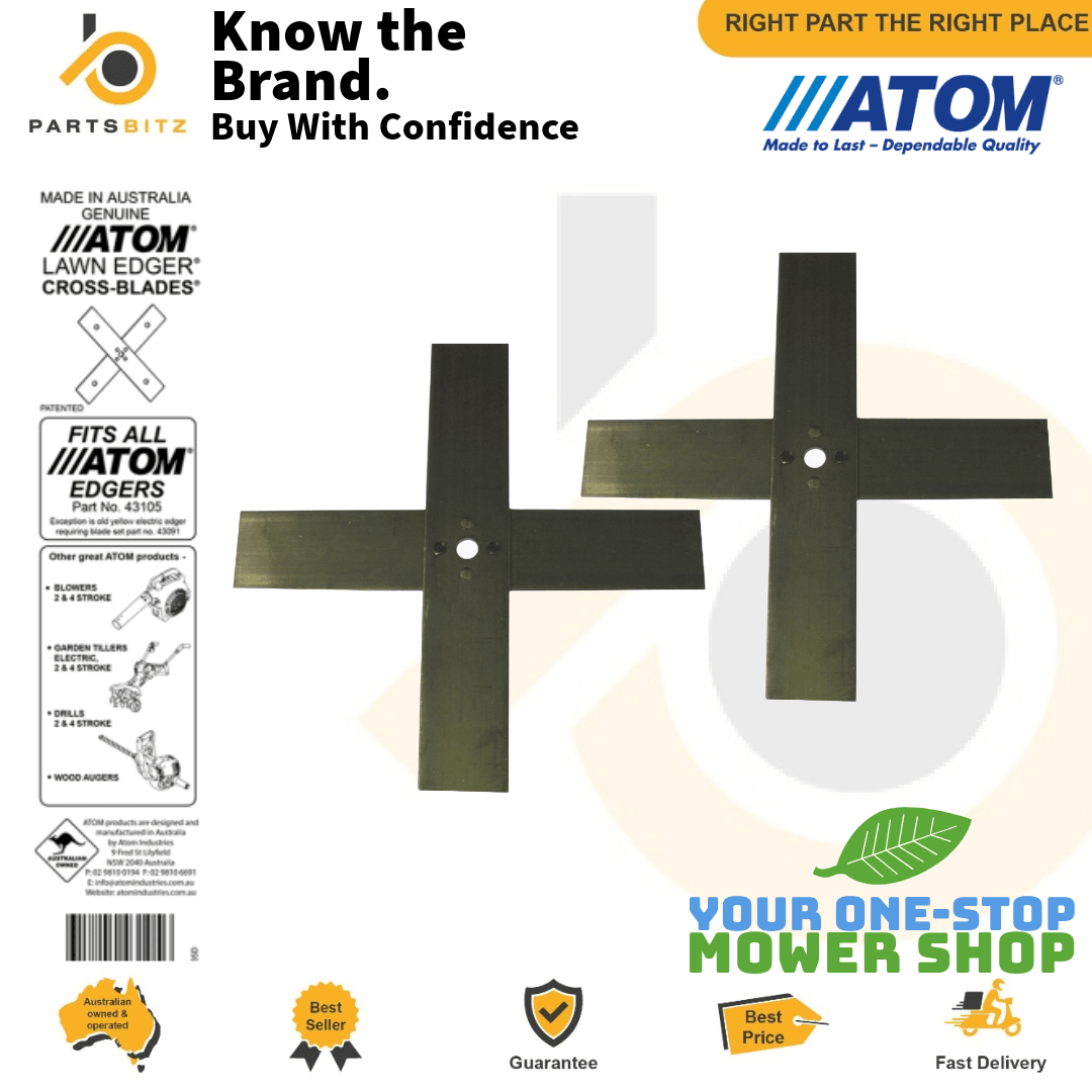 2X Genuine Atom Edger Blade fits Atom Honda 43105 43089 550 Deluxe 101 ...
