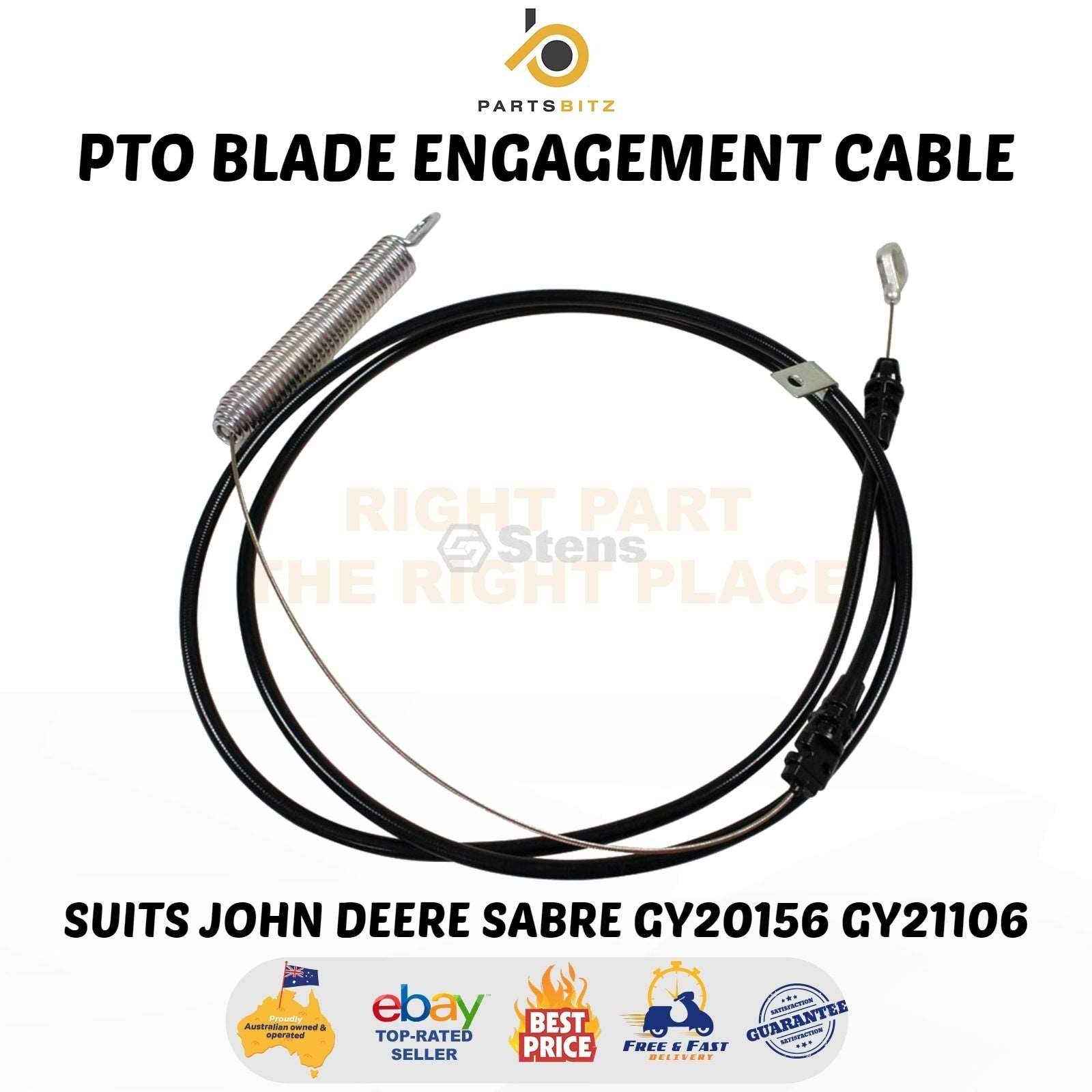 USA Made PTO Blade Engagement Cable Suits John Deere Sabre GY20156 ...